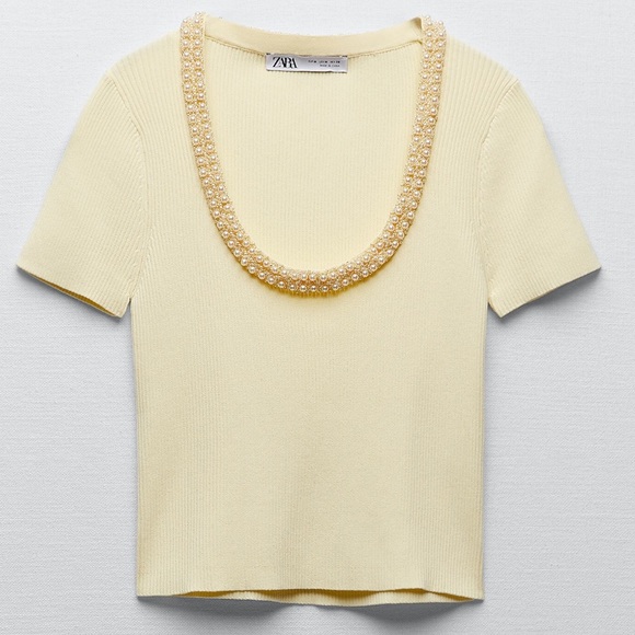 Zara | Tops | Zara Yellow Knit Top | Poshmark